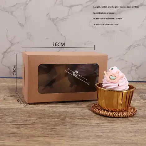 Custom Two Piece Muffin Box 100% Free Shipping