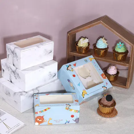 Custom Two Piece Muffin Box 100% Free Shipping